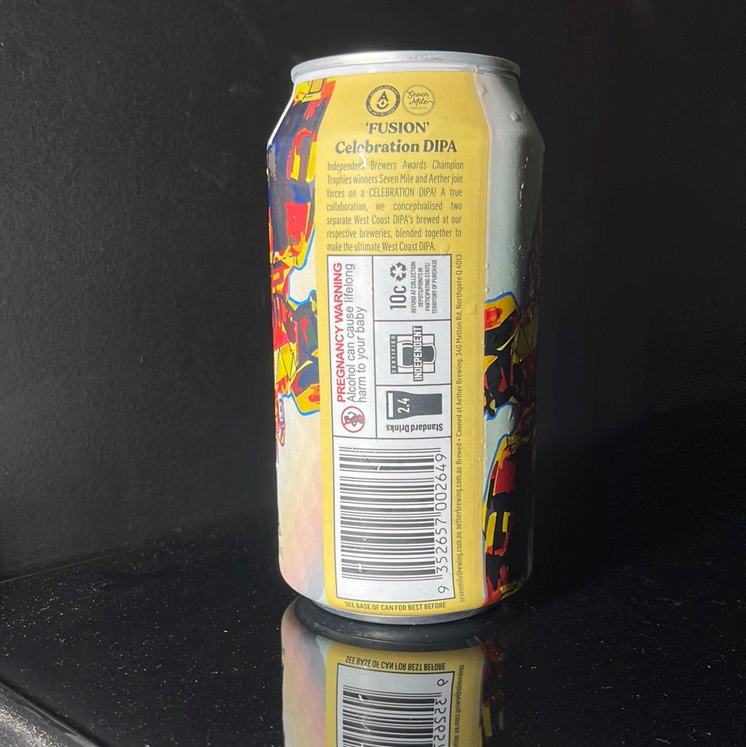 Seven Mile X Aether, Fusion: Celbration DIPA, 375ml – My Beer Dealer