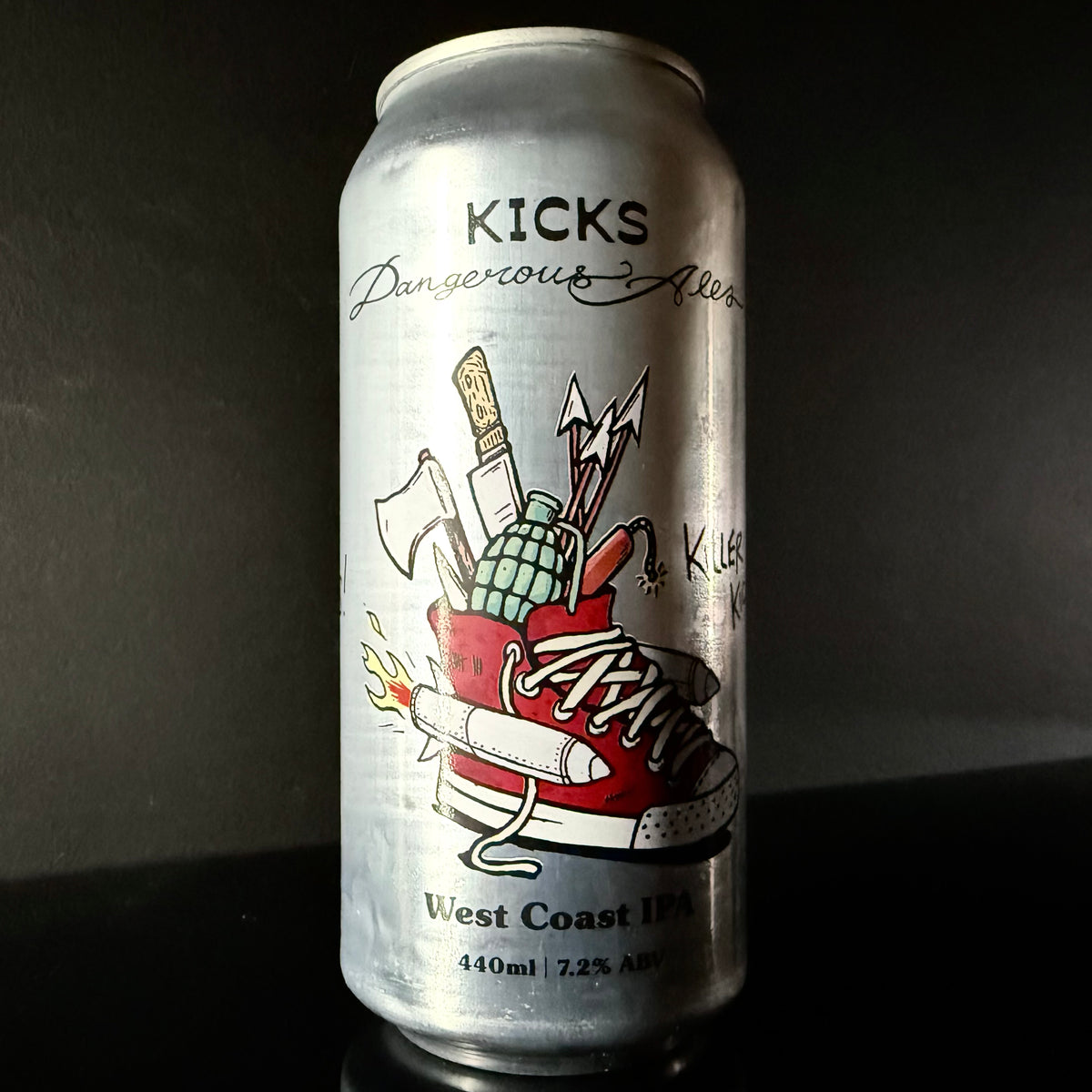 Dangerous Ales X Kicks Brewing, Killer Kicks: West Coast IPA, 440ml ...