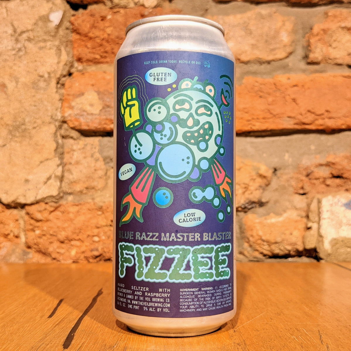 The Veil Brewing Co., Blue Razz Master Blaster Fizzee, 473ml – My Beer ...